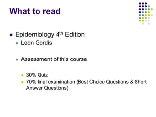 Epidemiology lecture Epidemiology lecture | PDF