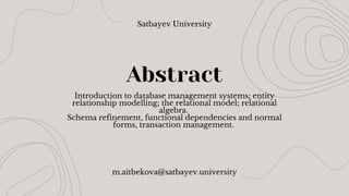 Short preview of Introduction to Databases and MS SQL Server course | PPT