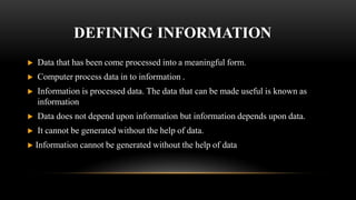 Lecture 1.pdf its about introduction of information and . | PPT