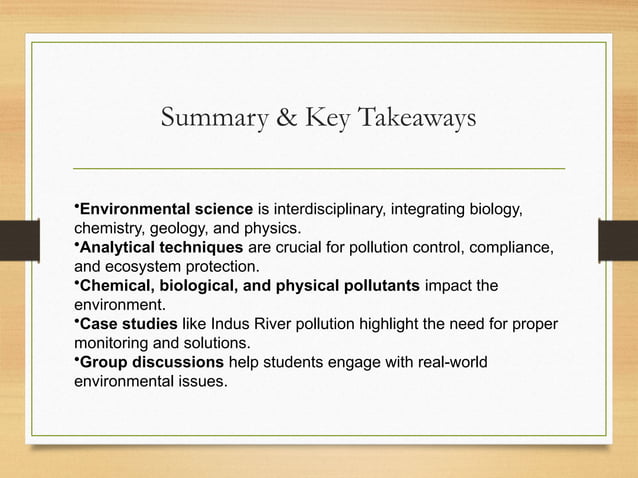 introduction to Environmental Sciences geo | PPT