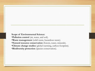 introduction to Environmental Sciences geo | PPT