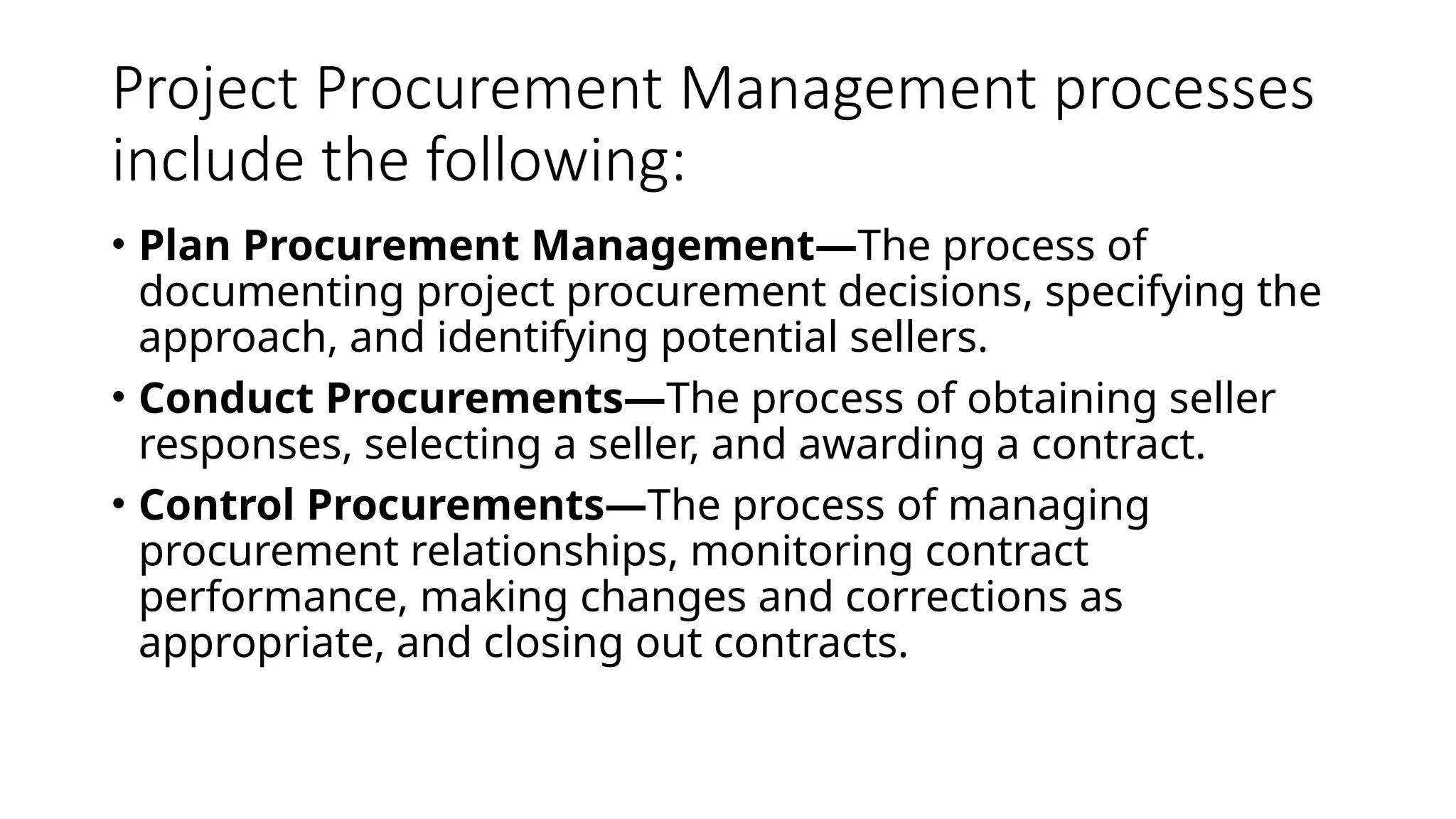 introduction to project procurement: first lecture | PPTX
