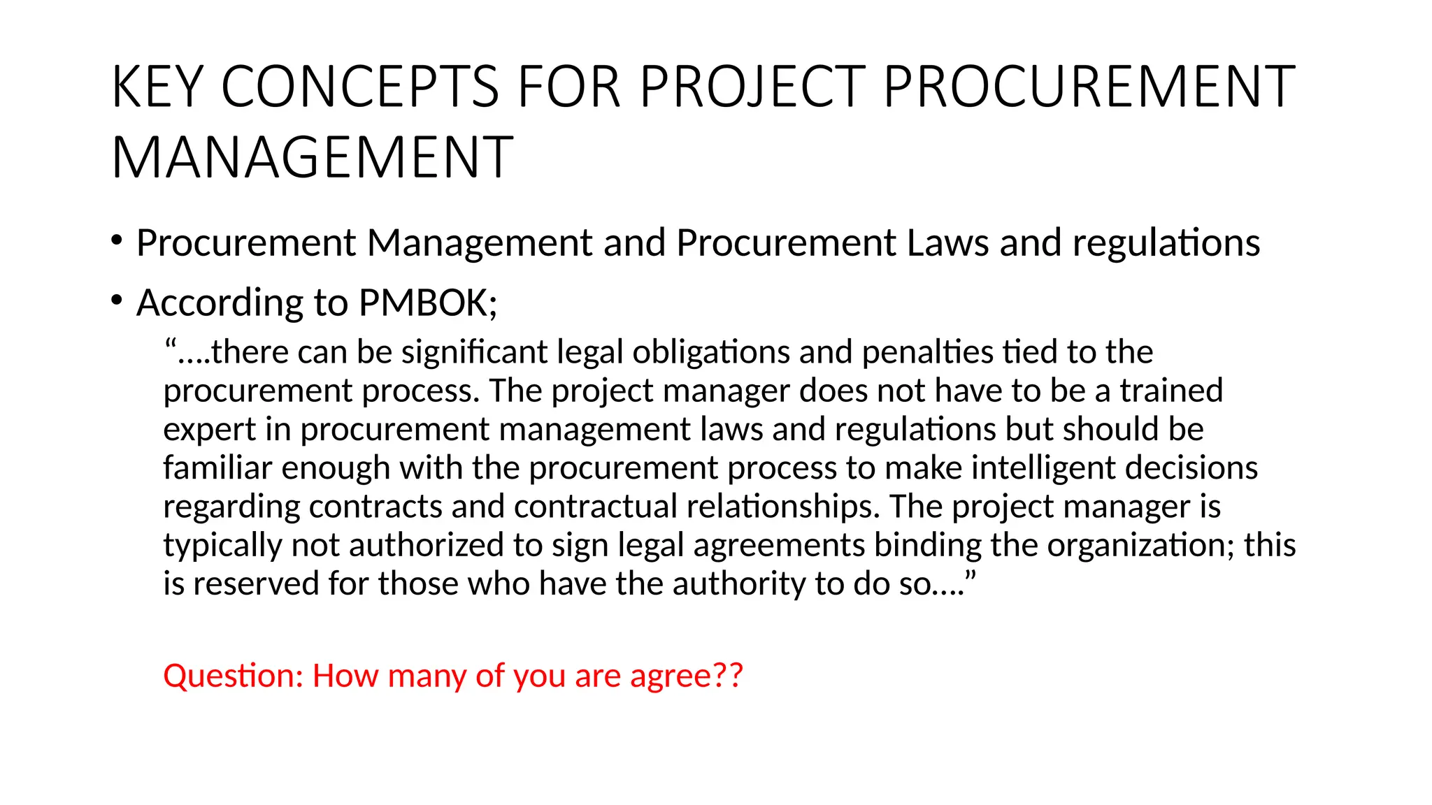 introduction to project procurement: first lecture | PPTX
