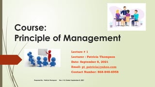 Principle of Management in Business Management | PPTX