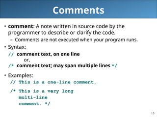 Unit 1: Primitive Types - Basic Java Syntax | PPT