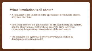 In this presentation concepts of simulation and modelling | PPTX