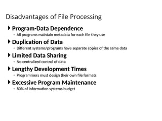 Lecture 1 of data base and management laa laa lakjniksdgfjvsfuyg | PPT