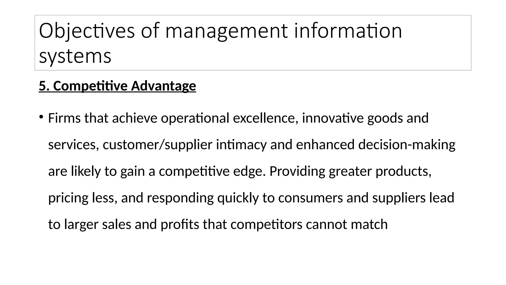 Management of Information system Lecture No. 1 | PPT