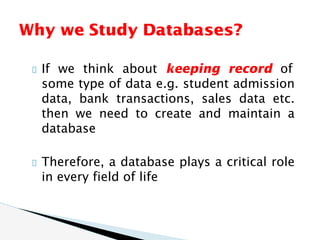 Introduction to Database Systems (detailed) | PPT