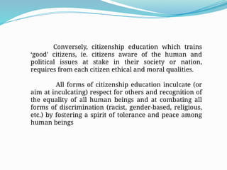 Civic responsibilities and citizens role in a society. | PPTX