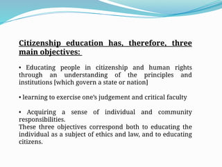 Civic responsibilities and citizens role in a society. | PPTX