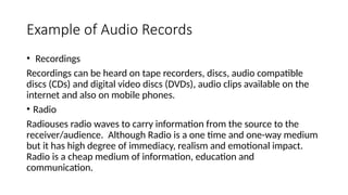 Introduction to Audio Visual Records MGT | PPTX