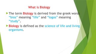 Concept of biology, cell and cell theory, prokaryotes and Eukaryotes | PPTX