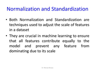 Normalization and standardization in machine learning | PDF