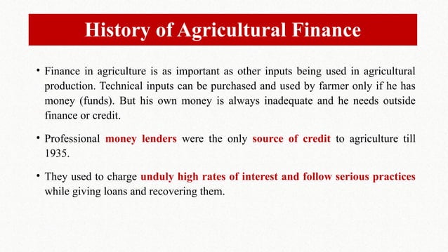 Agricultural Finance- meaning, scope and significance | PPTX