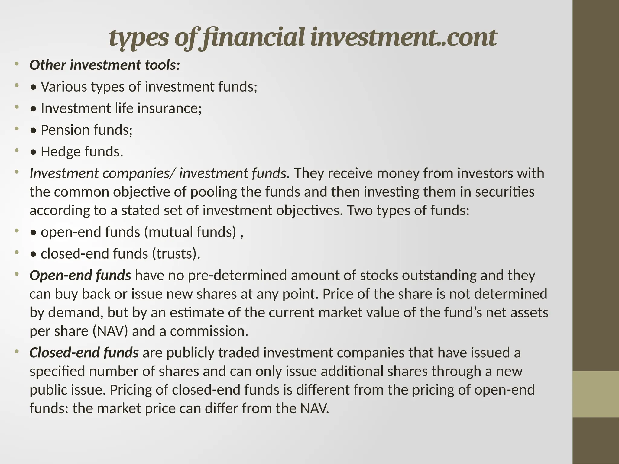 Financial Investment anslysis and management | PPTX