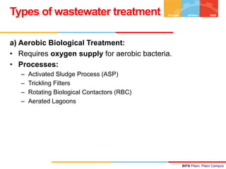 Biological Treatment Principles and Design for Wastewater System | PDF