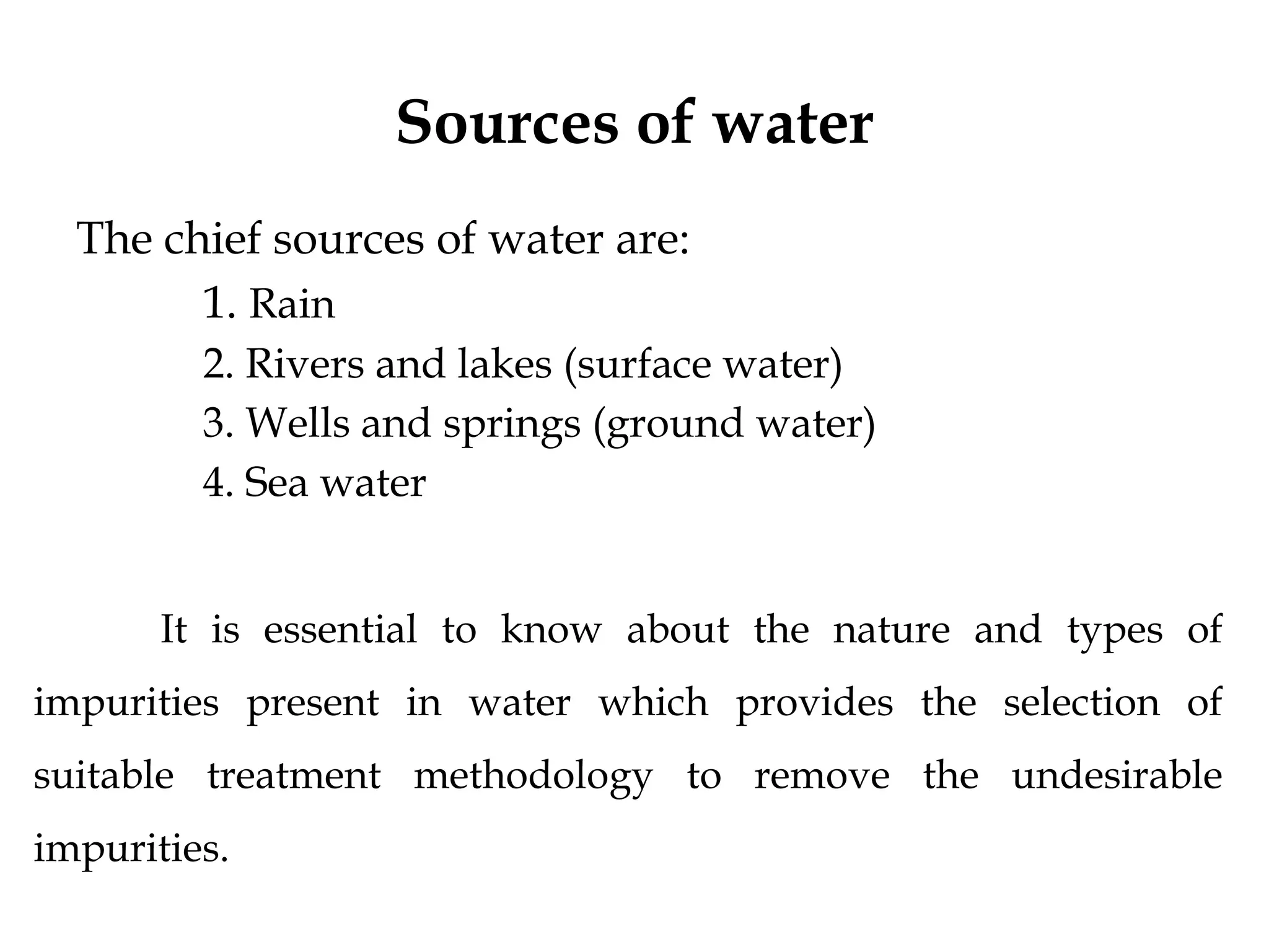 Water Treatment Chapter 1 - Applied Chemistry I | PPTX