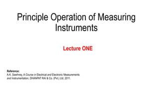 LECTURE 1.pdf principle of measuring instruments | PDF