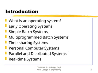 Introduction to Operating Systems for computer science students | PPT