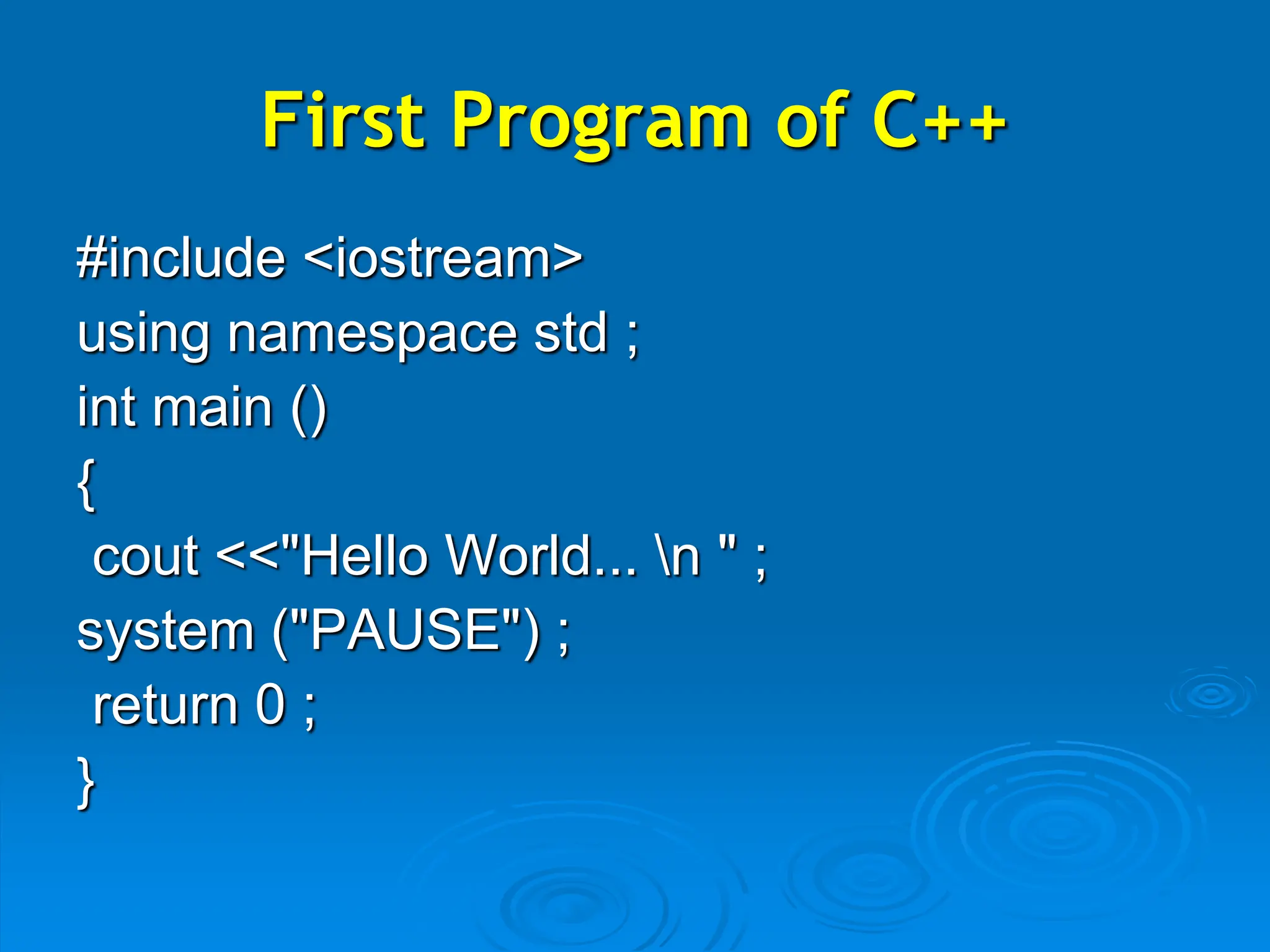C Programming Language Lecture 1 3ppt 3923