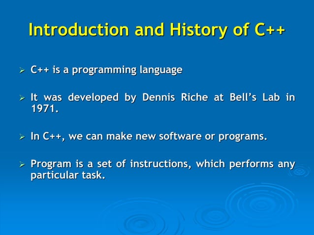 c++ programming language Lecture 1-3.ppt | Programming Languages | Computing