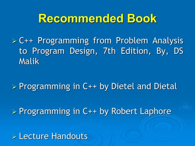 C Programming Language Lecture 1 3ppt Programming Languages Computing