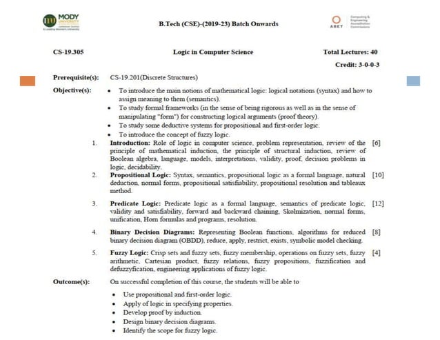 Lecture 1-3-Logics-In-computer-science.pptx | Programming Languages | Computing