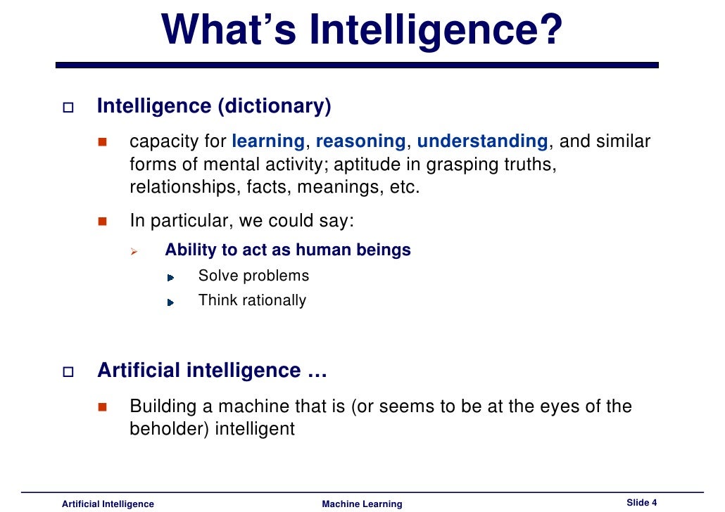 Lecture1 AI1 Introduction to artificial intelligence