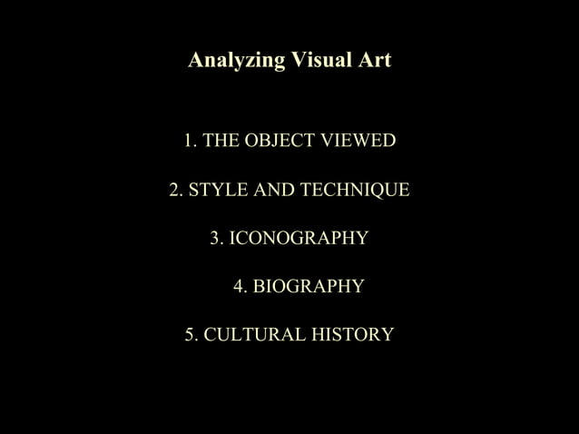 Analyzing Visual Art | PPT