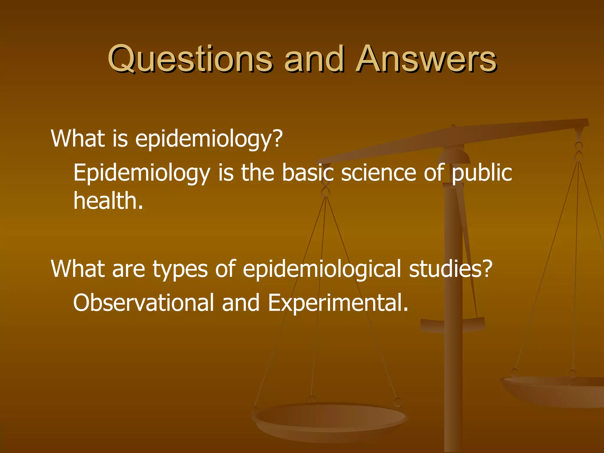 Lecture 1. an introduction to epidemiology | PPT