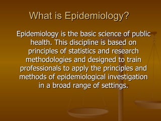Lecture 1. an introduction to epidemiology | PPT