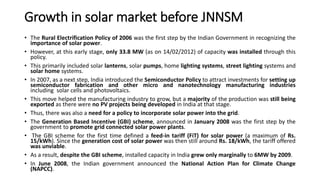 Introduction to JNNSM- India's National Solar Mission | PDF