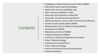 Introduction to JNNSM- India's National Solar Mission | PDF