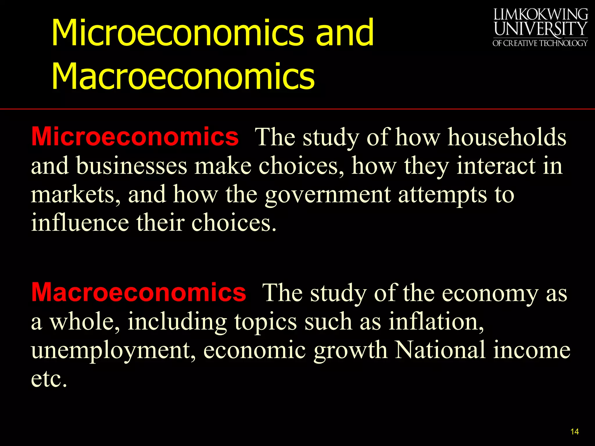 Lecture1 Basic Economic Concepts (1) | PPT