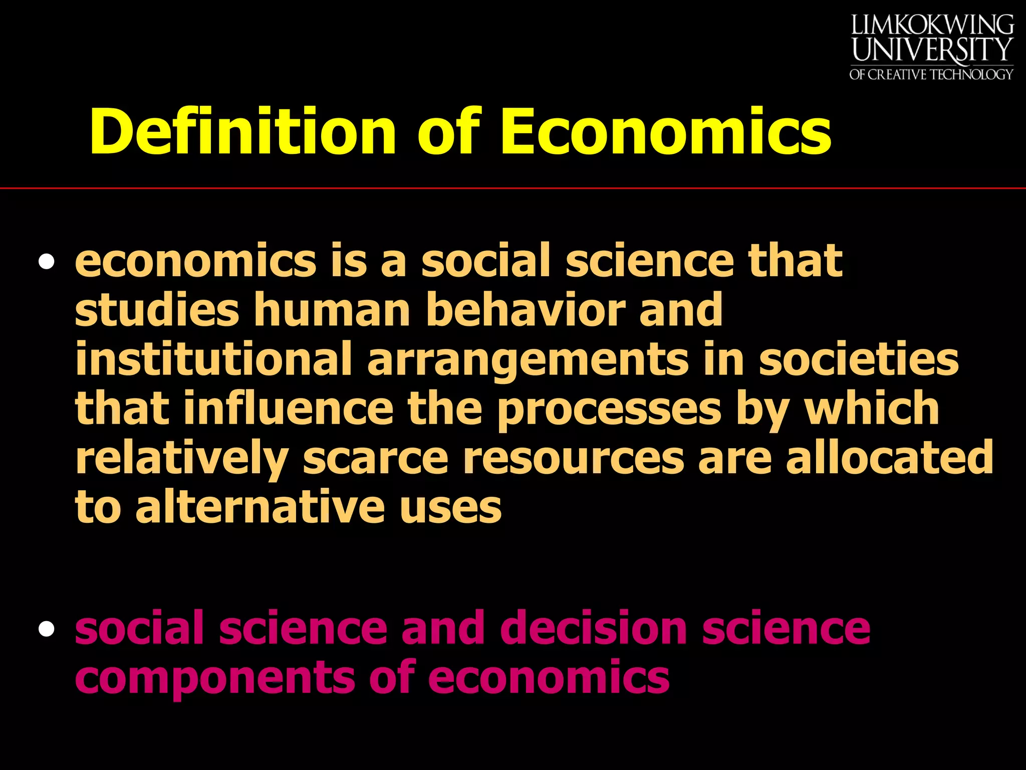 Lecture1 Basic Economic Concepts (1) | PPT