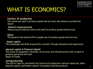 Lecture1 Basic Economic Concepts (1) | PPT | Business | Business and ...