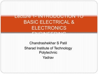 Lecture 1 bee | PPTX