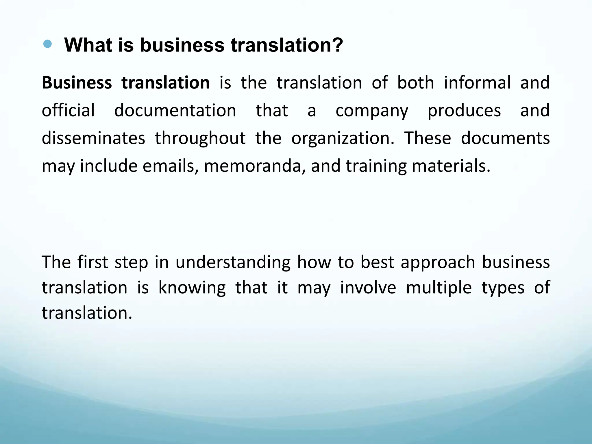 A lecture on Business Translation from Arabic to Englihs and vice versa ...