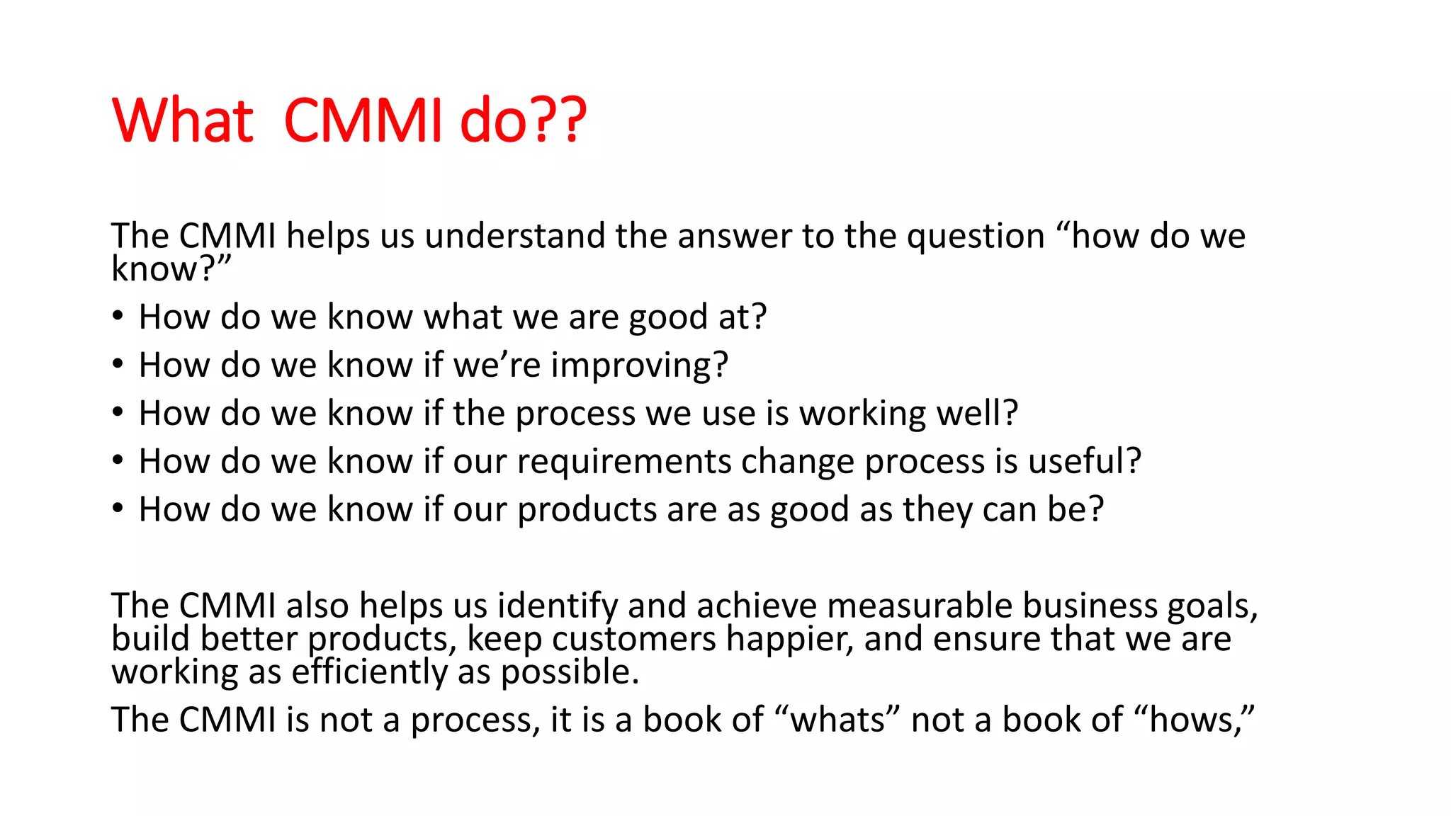 Capability Maturity Model Integartion | PPTX