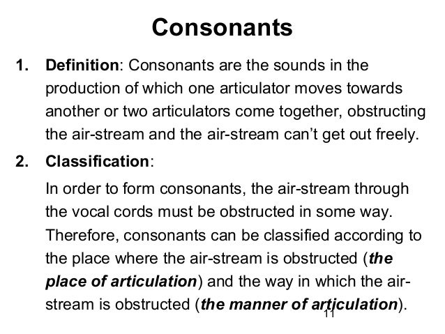 Lecture 1 Consonants