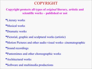 Lecture 1 - Copyright and Piracy- intellectual property rights .ppt