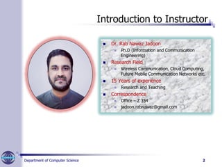 Lecture 1 - Course Orientation PPIT by Dr Rab Nawaz Jadoon | PPT