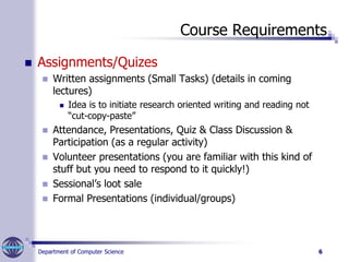 Lecture 1 - Course Orientation PPIT by Dr Rab Nawaz Jadoon | PPT