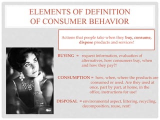 Defining consumer behavior | PPTX