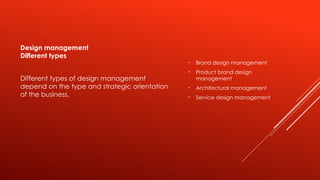 Design management: the principles, levels and aligning a Team | PPTX