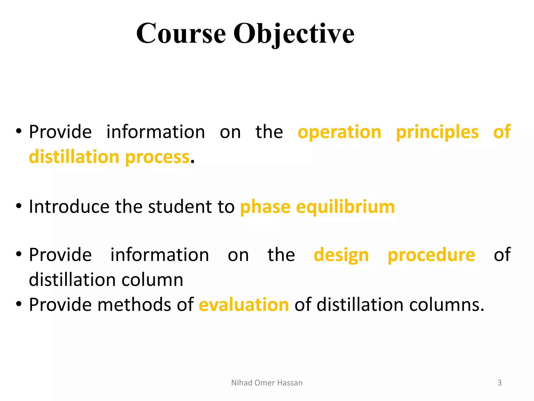 Lecture 1 distillation (introduction) | PPTX