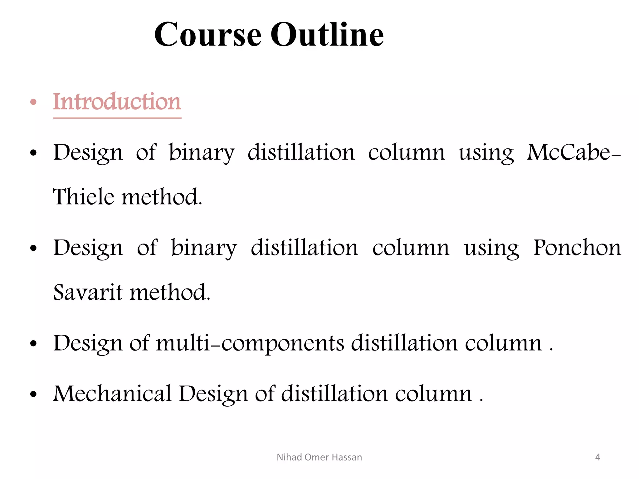 Lecture 1 distillation (introduction) | PPTX