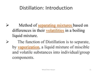 Lecture 1 distillation (introduction) | PPTX