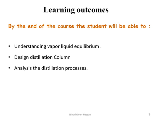 Lecture 1 distillation (introduction) | PPTX | Chemistry | Science